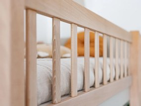 Dětská patrová postel BASIC se žebříkem vpravo 90x200 cm Zvolte barvu: Kašmírová