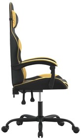 Petromila Herní židle černá a zlatá umělá kůže