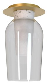 Mantra 8399 Nora, stropní svítidlo 1xE27 čiré sklo/bílý mramor, průměr 18cm