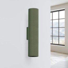 Sollux Lighting Nástěnné svítidlo KARBON 30 olivově zelené
