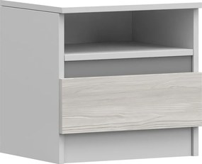 IDZ Noční stolek HELIOS 23, 40 cm Dub Kathult/Bílá