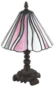 Béžovo-růžová stolní lampa Tiffany Zeger – 20x34 cm