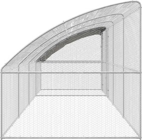 Klec na kuřata 4 ks Stříbrná 800 x 200 x 200 cm Ocel a PE 3381111