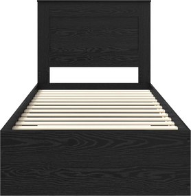 Rám postele se zásuvkou Černý dub 90 x 200 cm Kompozitní dřevo 3410367