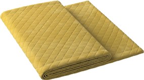 Hotelový přehoz – běhoun Velvet 60x200 cm barva zelená látka lesklé, sametová