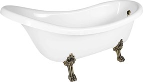 Polysan Retro - Volně stojící vana 174,5x82 cm, bílá/bronz 43388