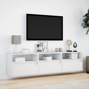 Nástěnná TV skříňka s LED bílá 180 x 31 x 45 cm 3307940