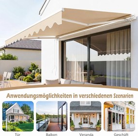 Costway Markýza s klikou balkonová markýza protisluneční ochrana na balkon