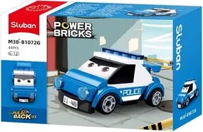 Sluban Power Bricks M38-B1072G Natahovací autíčko s očima Policie