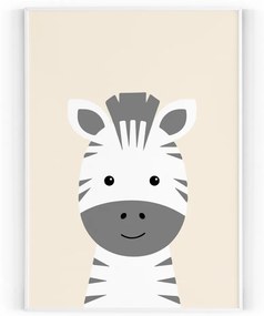 Plakát / Obraz Zebra Pololesklý saténový papír 210 g/m² A4 - 21 x 29,7 cm