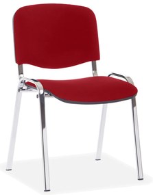Konferenční židle Viva, chromované nohy, červená