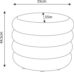 Taburet Mollis bouclé bílý