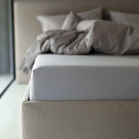 HEDDA Prostěradlo Jersey Lycra premium světle šedé rozměr: 120 x 200 cm