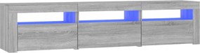 TV skříňka s LED osvětlením šedá sonoma 180x35x40 cm 3152760