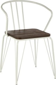 Bílá/v přírodní barvě jídelní židle z jilmového dřeva District – Premier Housewares