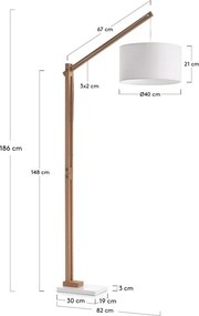 Volně stojící lampa Kave Home Izaar