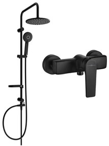 Mexen Carl sprchový set s dešťovou sprchou a sprchovou baterií Lynx, černá, 745940240-70
