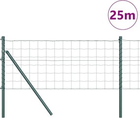 Euro plotové kotvení 25 x 0,4 m Ocel potažená PVC Zelená 3350331