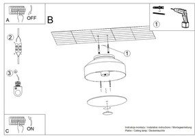 Zelené stropní svítidlo Blacko – Sollux
