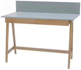 OnaDnes -20% Světle šedý lakovaný pracovní stůl RAGABA LUKA 110 x 50 cm