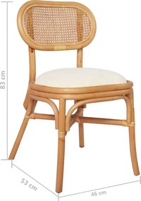 vidaXL Jídelní židle 2 ks plátno [325478] Barva: Hnědá