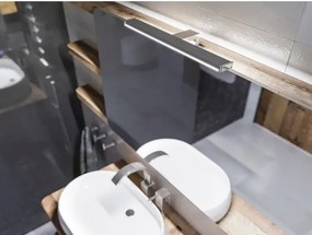Koupelnové LED svítidlo nad zrcadlo Panlux ARVEN PN12100003 12W IP44 3000K stříbrná