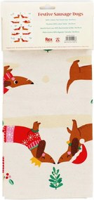 Bavlněná utěrka 70x50 cm Festive Sausage Dog – Rex London
