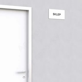 ACCEPT Označení podlaží "SKLEP" - stříbrná tabulka - černý popis
