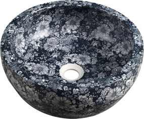 Sapho Priori - Umyvadlo na desku, průměr 41 cm, bez přepadu, modrá PI038