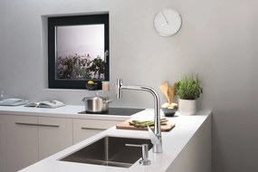 Hansgrohe Talis Select M51, dřezová baterie M5117-H300 s výsuvnou sprškou, sBOX, chromová, 73867000