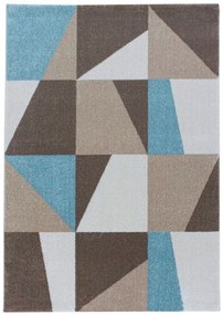 Ayyildiz, Kusový koberec Efor 3716 blue, 80x250, hnědá, obývací pokoj