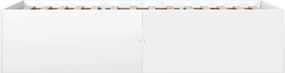 Rám postele bílý 100 x 200 cm kompozitní dřevo 3280958