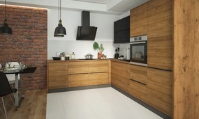 EXTOM Skříňka dolní rohová MALMO D13 U Korpus:: GREY, Dvířka:: permbroke