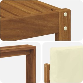Venkovní pohovková souprava 10 ks Přirozená a Krémová 3367023