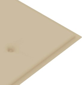 Lavice Batavia s béžovou poduškou 150 cm masivní teakové dřevo 3100829