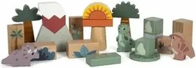 Small foot Dřevěné kostky Dino / od 12 měsíců