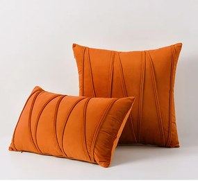 Útulný sametový povlak na polštář 50 x 50 cm Barva: Oranžová