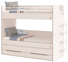 Čilek Patrová postel White Studio pro 3 děti 90x200 cm s úložným prostorem (žebřík)