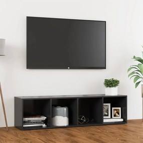 TV stolek šedý 142,5 x 35 x 36,5 cm dřevotříska - Default Title