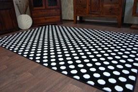 Kusový koberec SKETCH JAMIE bílý / černý - tečky