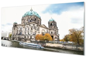 Obraz na skle Německo Berlin Cathedral River 125x50 cm