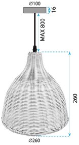 Toolight Natural, stropní svítidlo 1xE27 APP1645-1CP, přírodní hnědá, OSW-05113