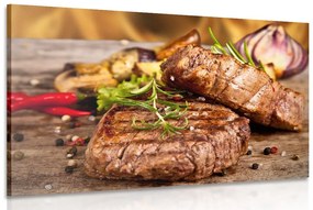 Obraz grilovaný hovězí steak Varianta: 60x40