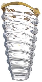 KŘISTÁLOVÁ VÁZA BOHEMIA PRESTIGE WAVE GOLD 340MM