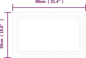 Koupelnové zrcadlo s LED osvětlením 80x50 cm 151786