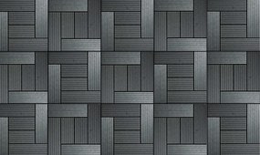 ALFIstyle WPC podlahové dlaždice 30x30 cm, černá, (balení 11ks)