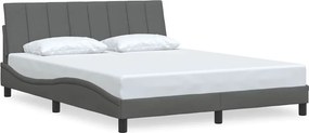 Rám postele bez matrace Hanko tmavě šedý 160 x 200 cm textil 3310399