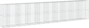 Gabionový koš s víkem 950 x 100 x 200 cm pozinkované železo 3295242
