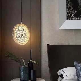 Toolight Moderní závěsné LED osvětlení Crystal D5 LHJ100-1CP zlaté