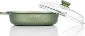 Risoli DR GREEN / Kastrol s poklicí / 28 cm / 3 l / litý hliník